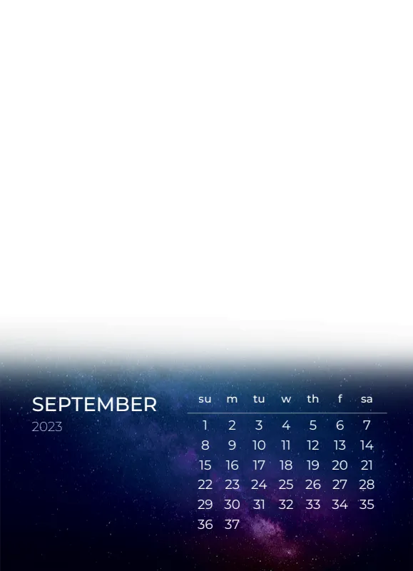Space 5x7 Clip-It Calendar