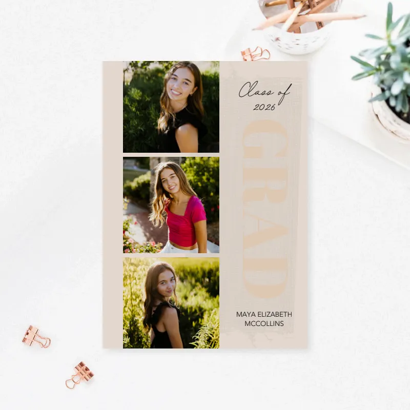 Vertical Grad 5x7 Flat Card | 2-Sided
